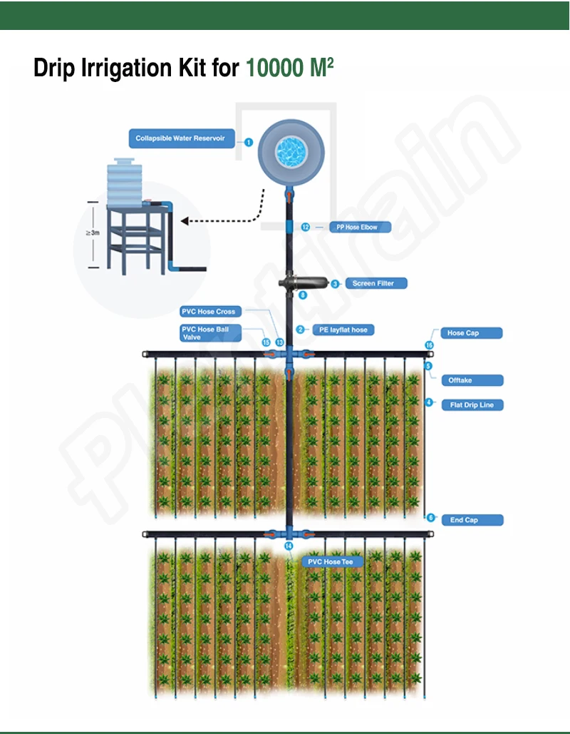 1 Hectare Design Agricultural Drip Irrigation System - Buy 1 Hectares ...