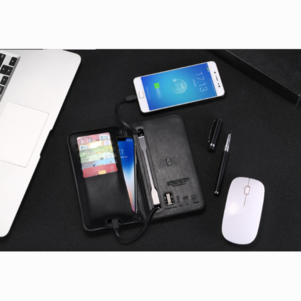 Custom PU Leather Power Bank Card Holder Phone Case