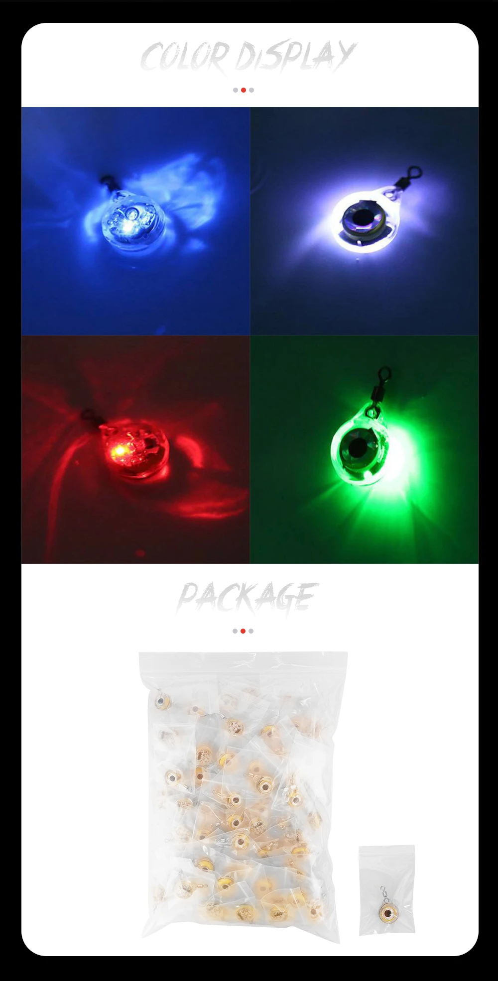 Newbility Small Fish Eye Mini Underwater Lure Fish Light Led Button ...