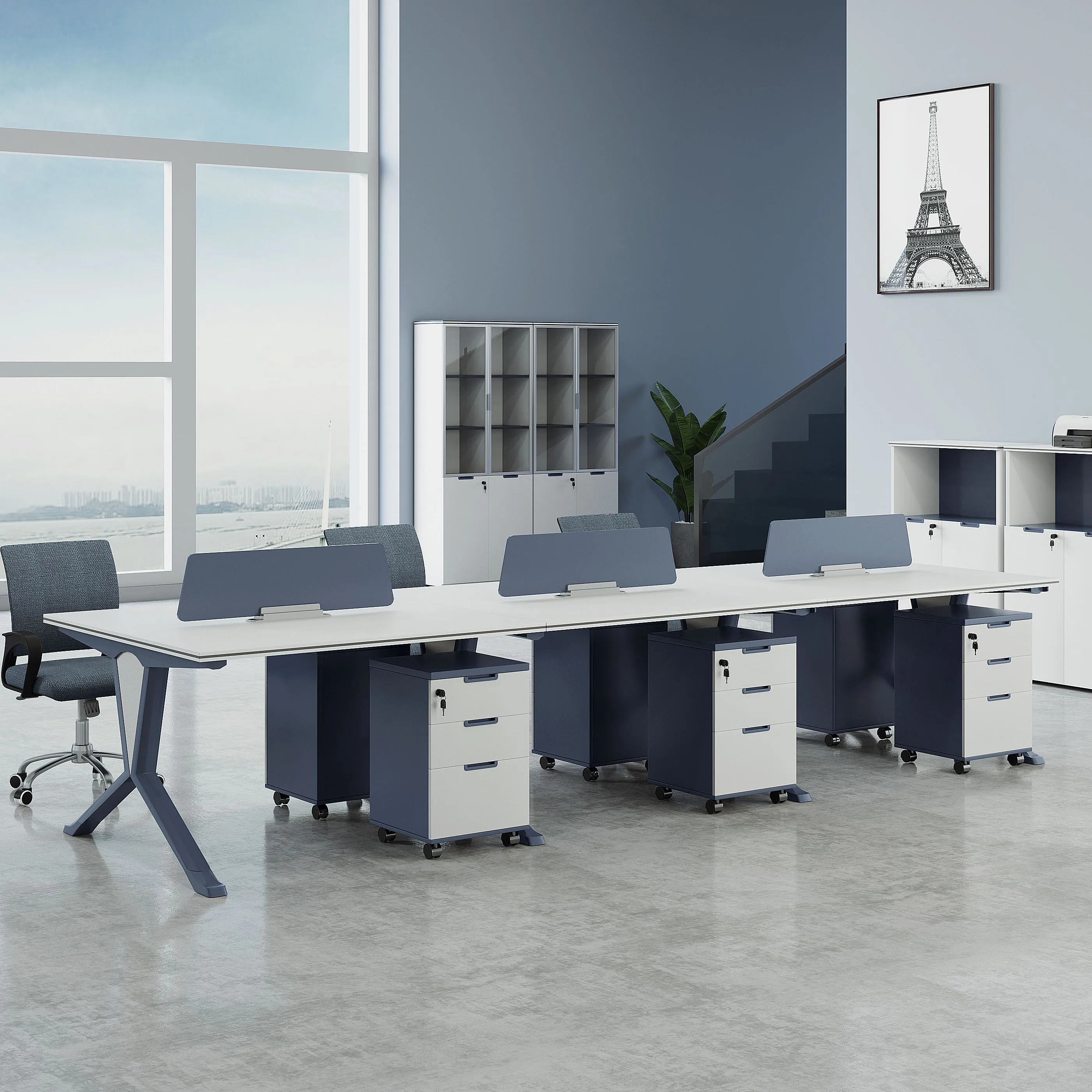 Luxury Staff Office Desk with Drawer Office Furniture Workstat Modular ...