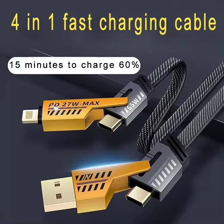New Model Usb Cable 15promax Fast Charger 4 In 1 Usb Charging Cable ...