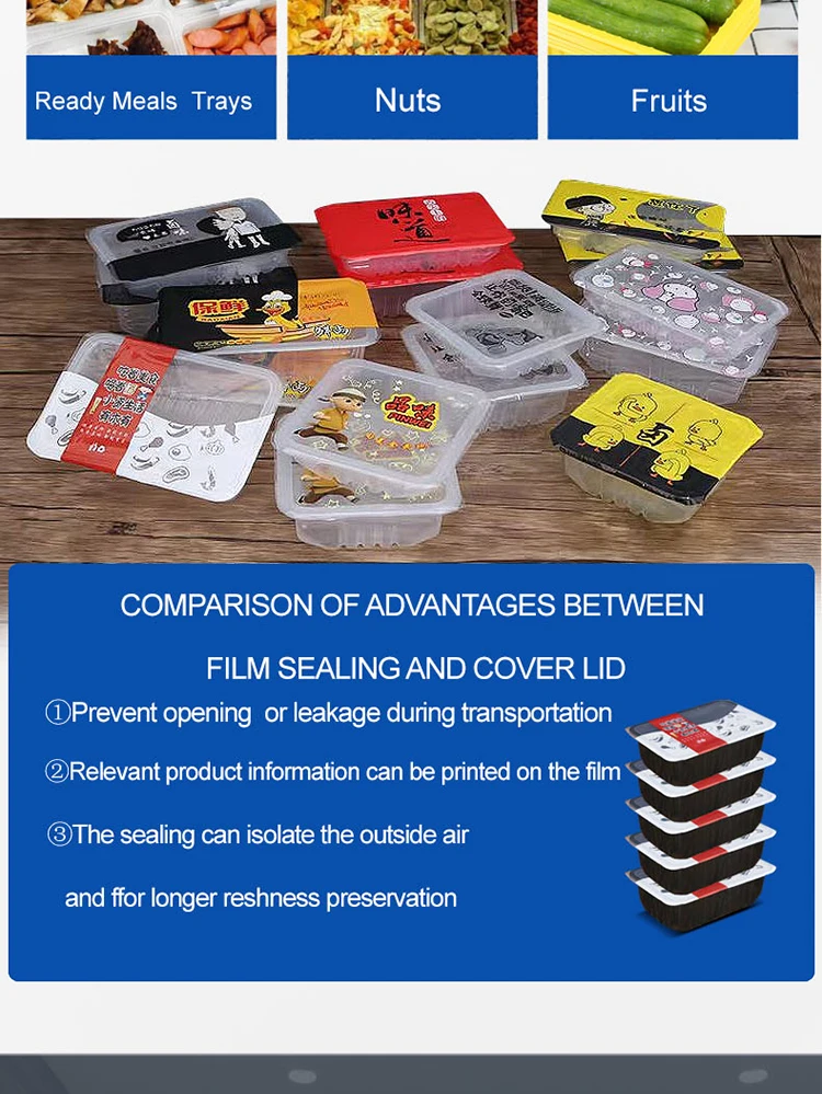 Classic 1 Out 2 Plastic Container Tray Sealer Sealing Machine For ...