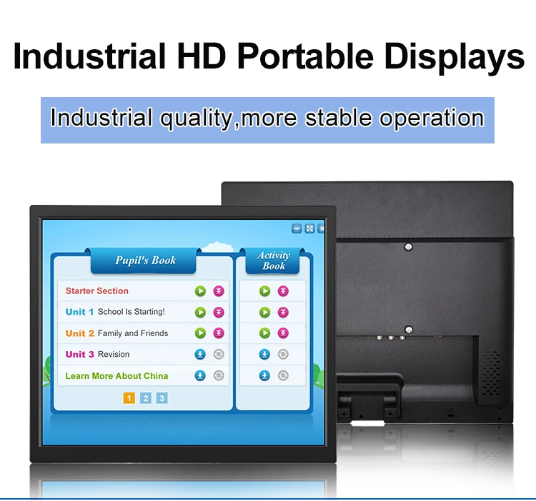 17 Inch 1280*1024 Hd-mi Vga Av Bnc Usb Resistive Touch Square Screen ...