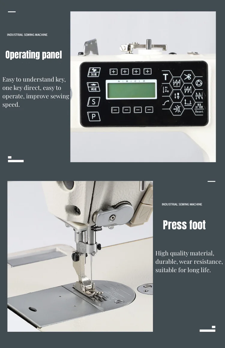 Industrial Flat-Bed Overlock Sewing Machine with Manual Feed - OEM