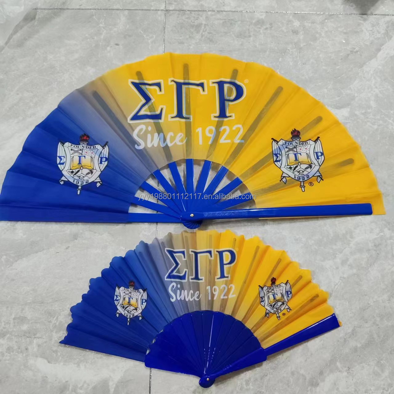 9 Designs 33cm DST Handheld Fan Folded Polyester Plastic Fans Large ...