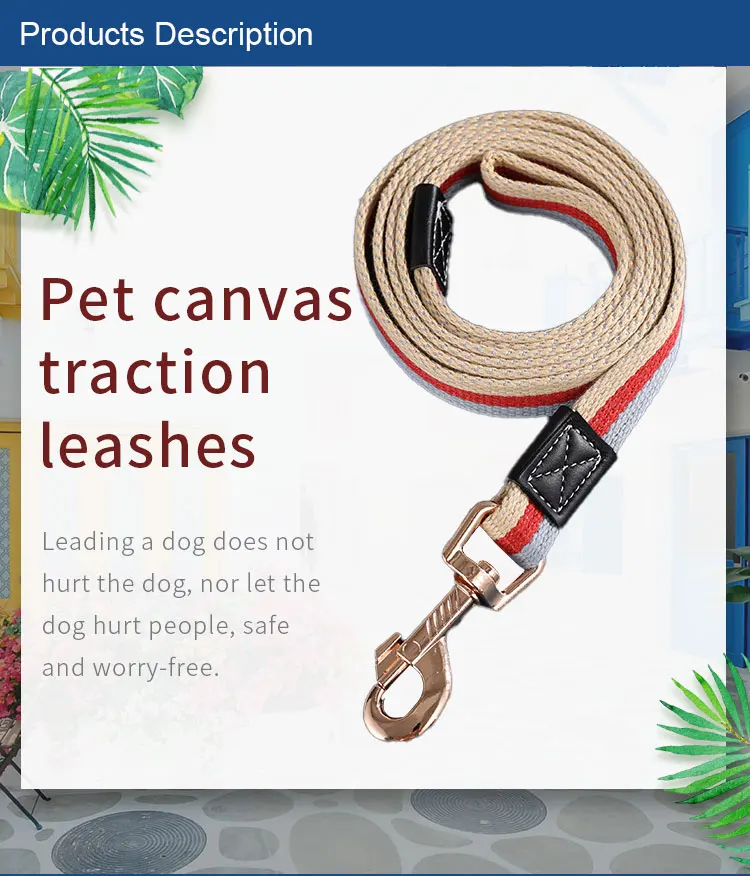 High Quality Pet Products Dog Rope Leash Canvas Thickened And Extended ...
