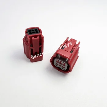 6 Pin Auto Waterproof Male Female Connector 0.6 Mm Red Wiring Socket ...