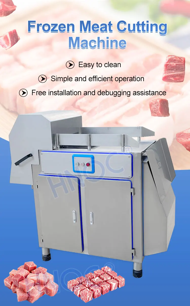 Hnoc 상업용 냉동 돼지 고기 닭고기 고기 다이서 기계 가금류 고기 뼈 큐브 절단 기계 가격 Buy 고기 컷 기계치킨 컷 기계고기 커터 기계고기 다이커쇠고기 컷 기계