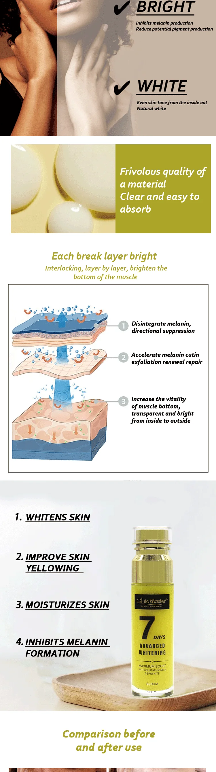 Gluta Master 7days Advanced Whitening Serum for All Skin Types