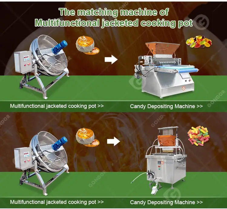 High Efficiency Boiler Sugar Caramel Jam Cooker Tilt Agitator