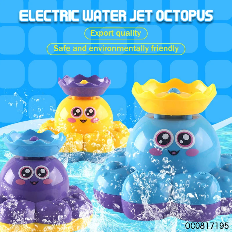 Bathroom Cute Octopus Water Spray Animal Squirts Baby Bath Toys With ...