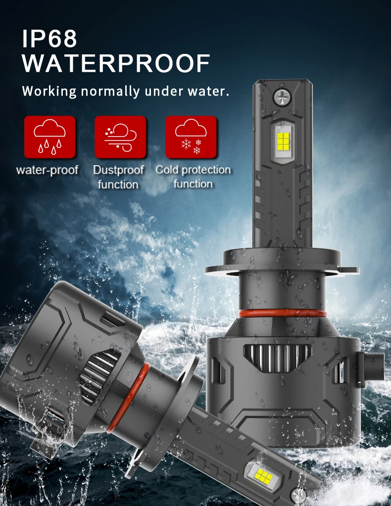 Conpex LED Headlight Bulb CSP Chips Canbus Error Free Lamps Conversion ...