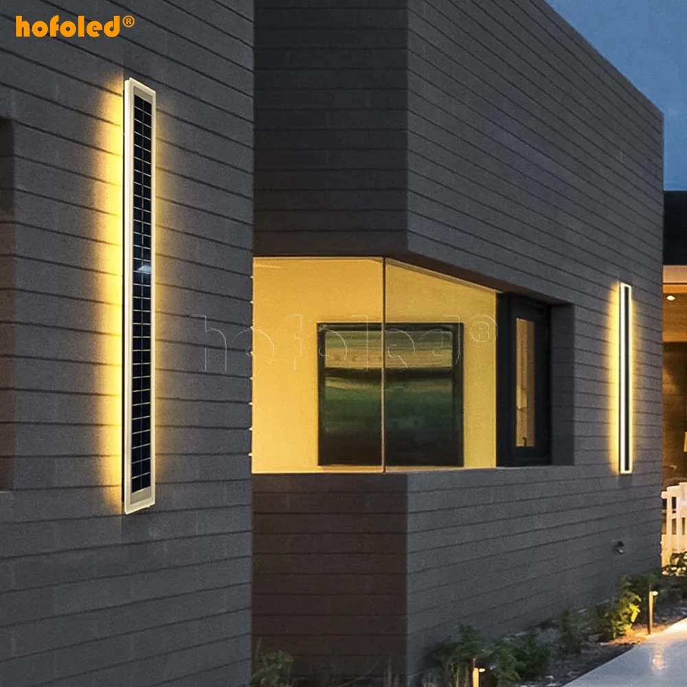 Hofoled Dusk to Dawn Wall Sconce Long Wall Lights Outside Exterior ...