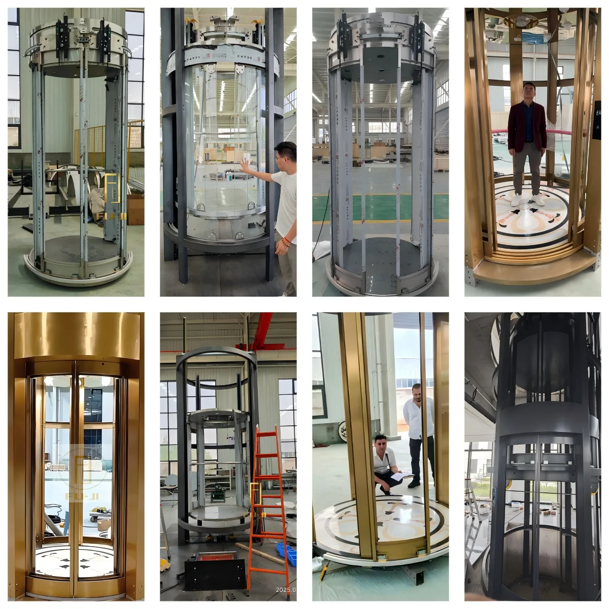 FUJI Round Glass Elevator - Ideal for Villa and Home Use