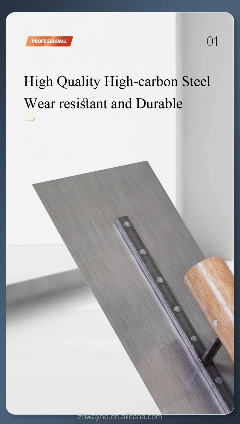 406 mm Professional Concrete Plastering Tools High Carbon Steel Square ...