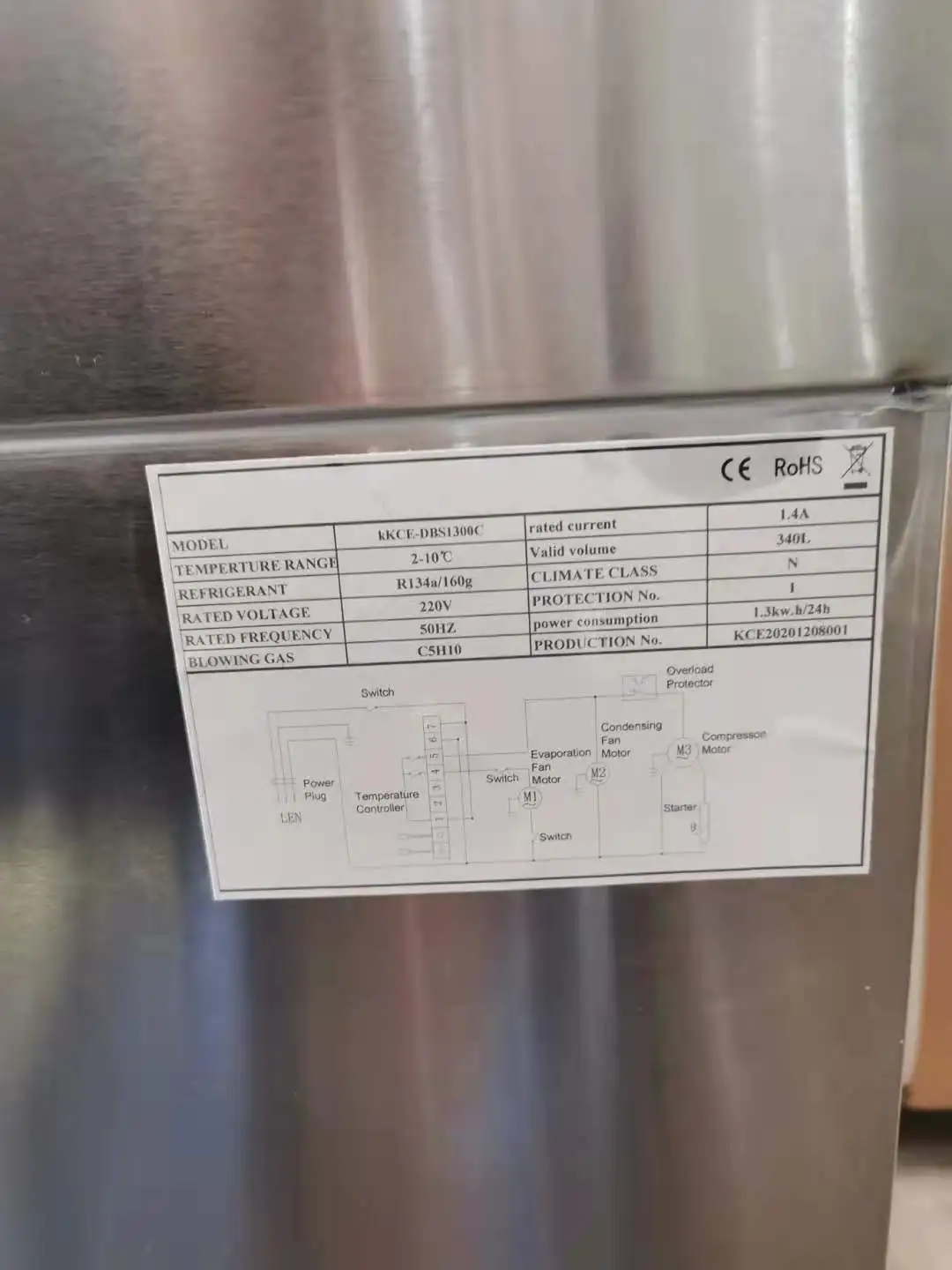 Stainless Steel Pizza Prep Table Chiller - 240L Capacity