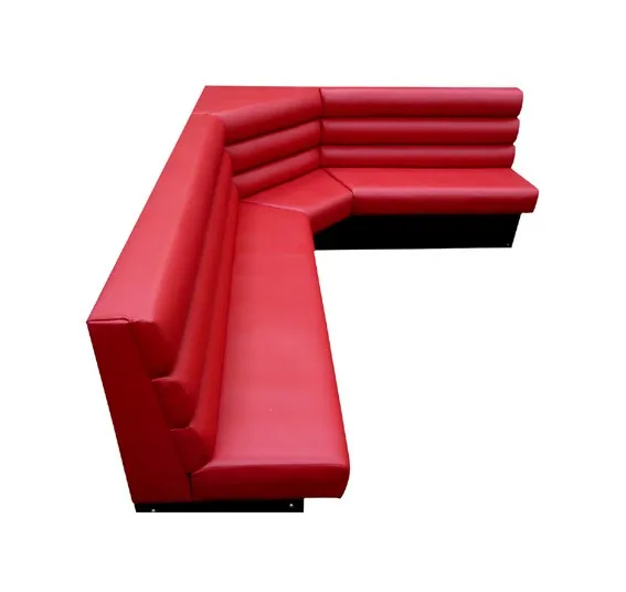 Curved Restaurant Booths Designs Wood Pu Leather U Shape Round Booth ...