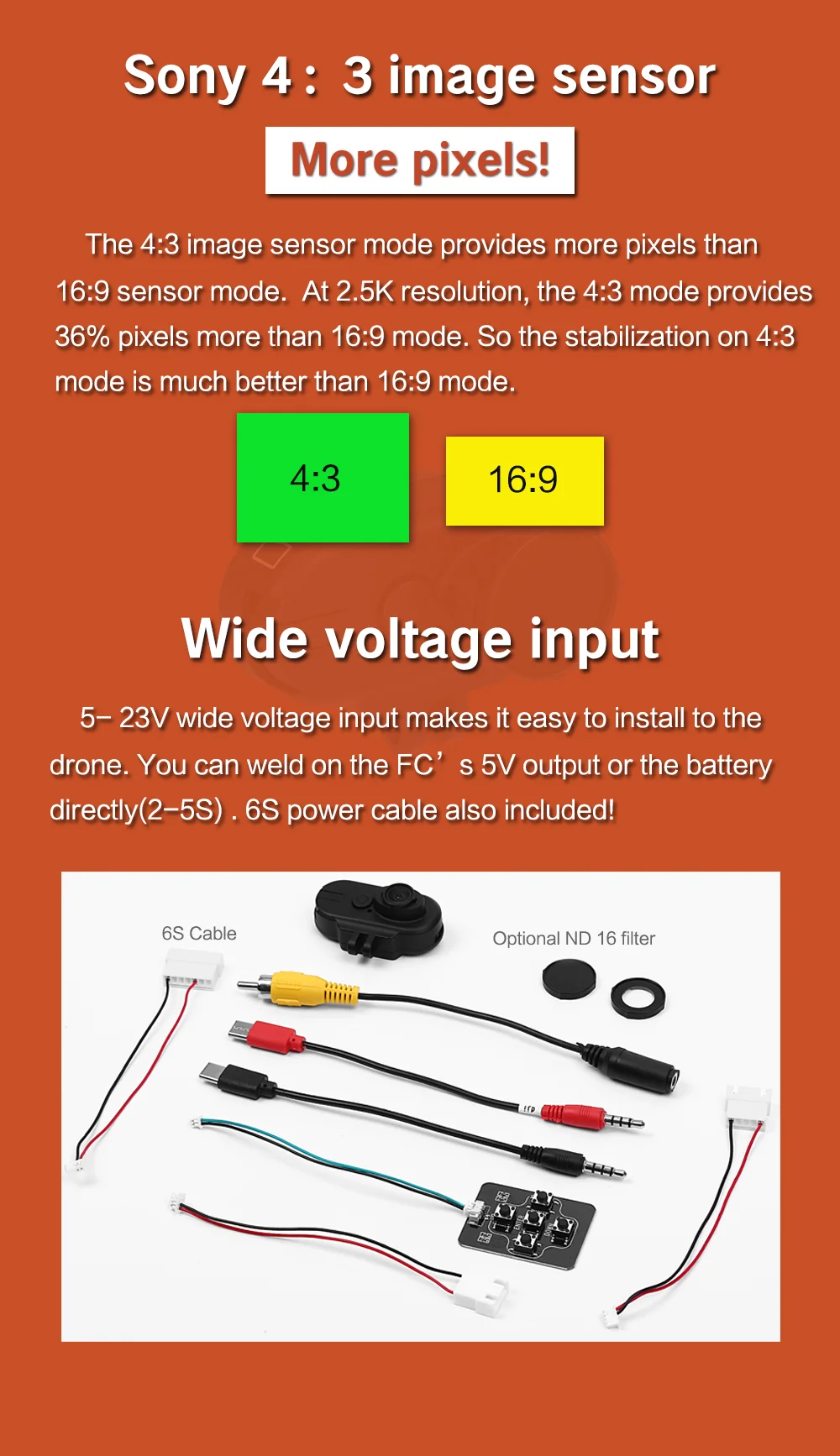 Hawkeye Thumb 4k Hd Firefly Spliter Fpv Camera 5-23v Fov 170 Degree ...