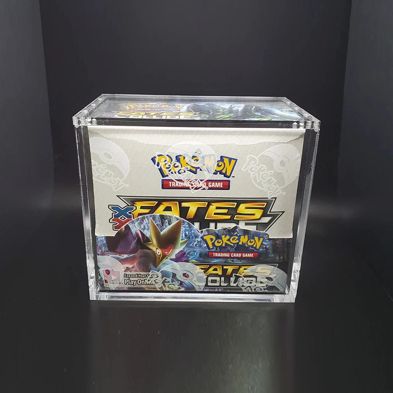 Clear Acrylic Display Case Pokemon Booster Box Magnet Lid For Pokemon ...