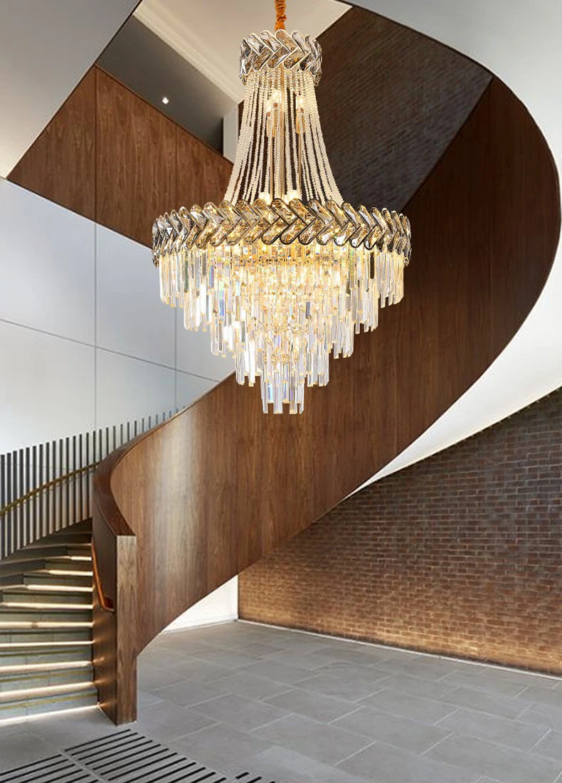 K9 Crystal Duplex Building Living Room Decorative Pendant Lighting ...