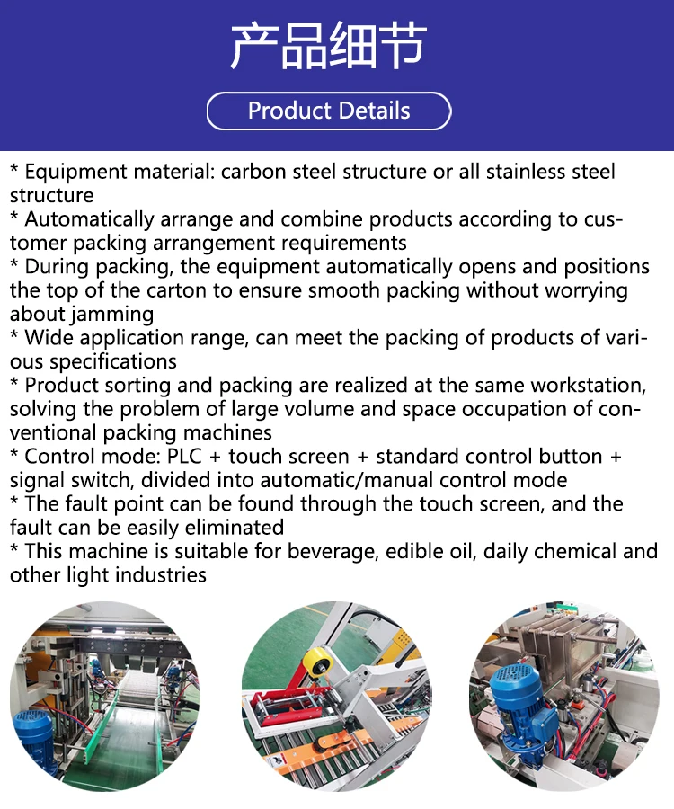 Automatic Dropping Type Lubricant Oil Bottle Carton Box Case Packer PLC ...