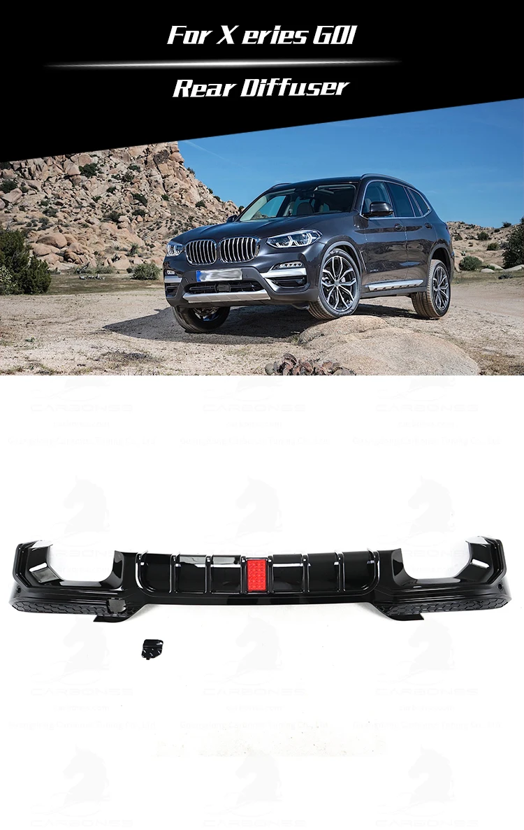 LCI CP Gloss Black Rear Diffuser for BMW X3 G01 2022+