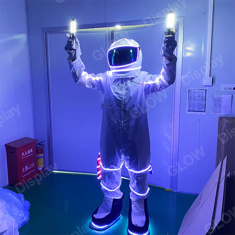 Colorful Led Luminous Suit With LED Helmet LED Light Clothes Led ...