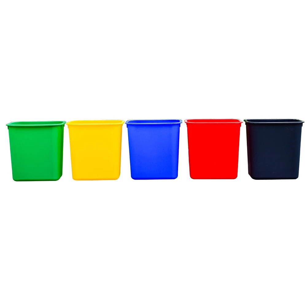 12l Hdpe Plastic Garbage Storage Box Household Rectangular Trash Can ...