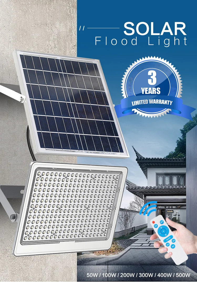 High Quality 5 Years Warranty Led Solar Flood Light 50w 100w 200w ...