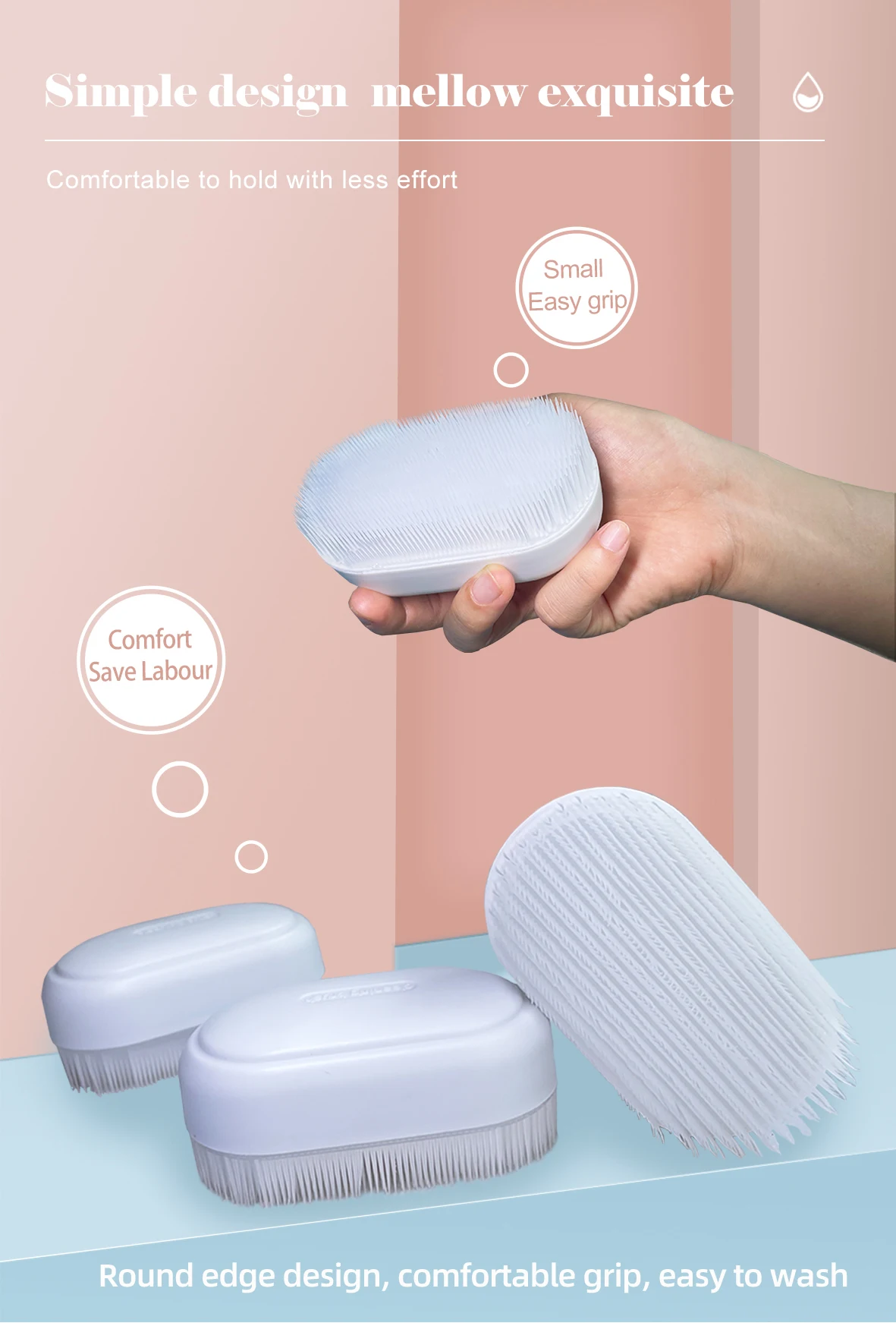 Oem Laundry Brush Clothes Washing Scrubber Brush With Plastic Shell ...