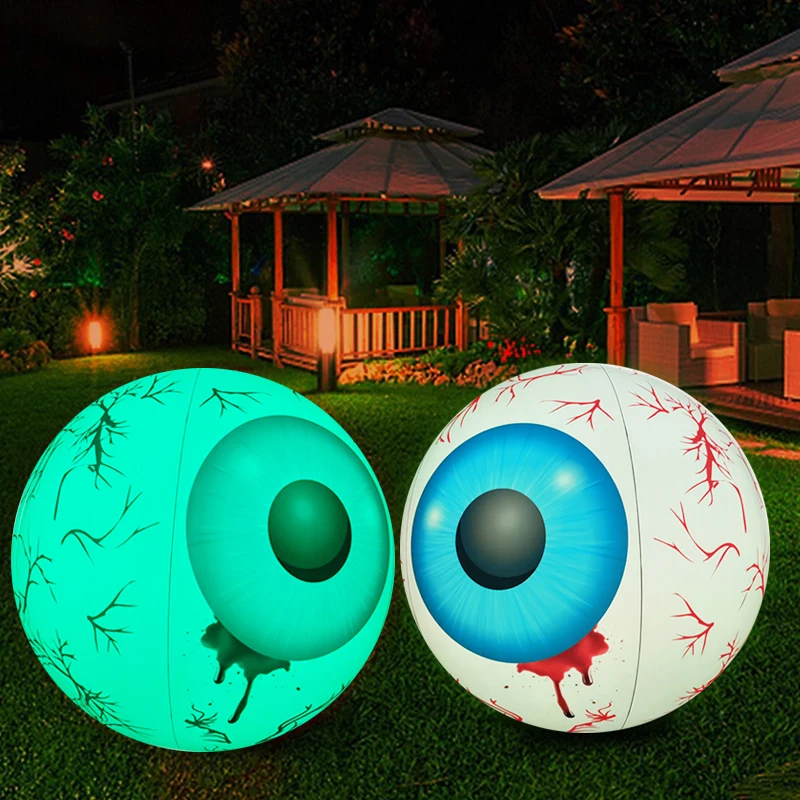 60cm Giant Halloween Inflatable Eyeball Led Light Up Eyeballs Blow Up ...