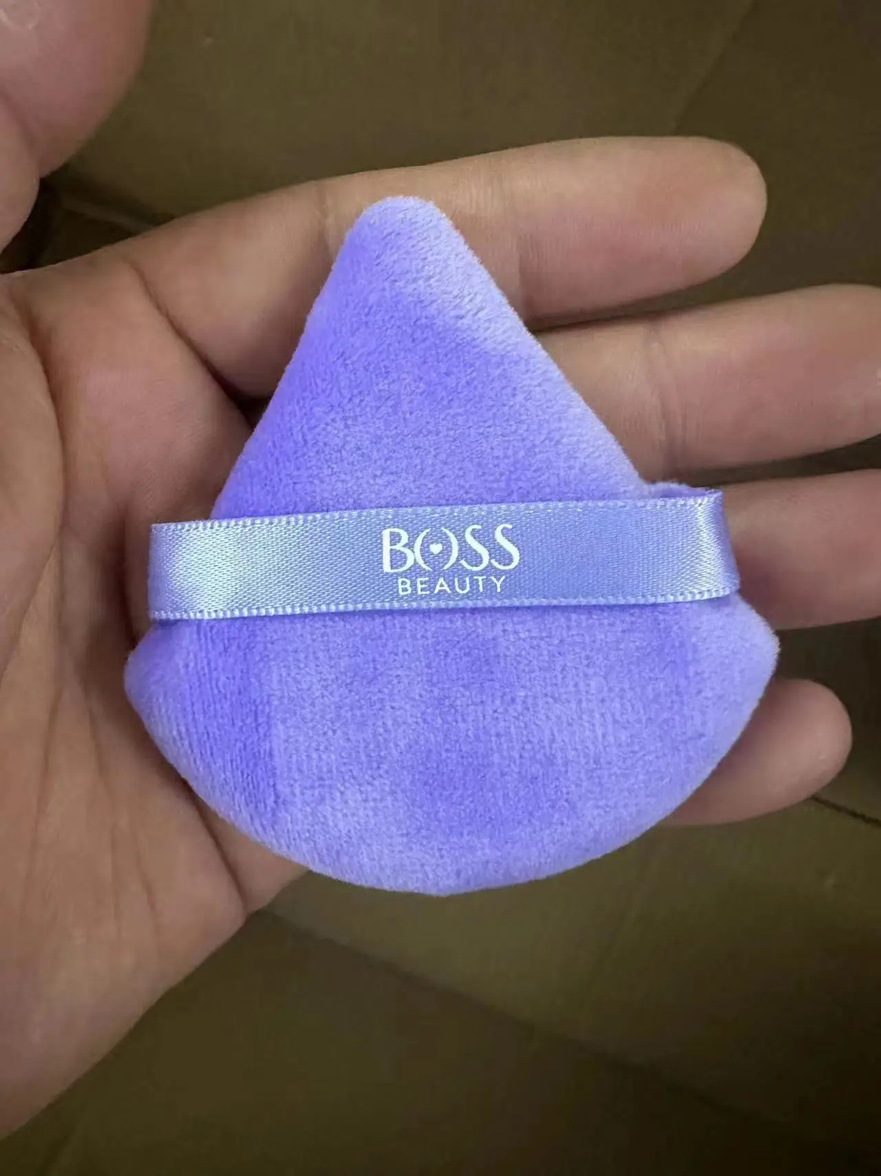 Black Soft Triangle Powder Puff Fluffy Soft Plush Makeup Loose Powder ...