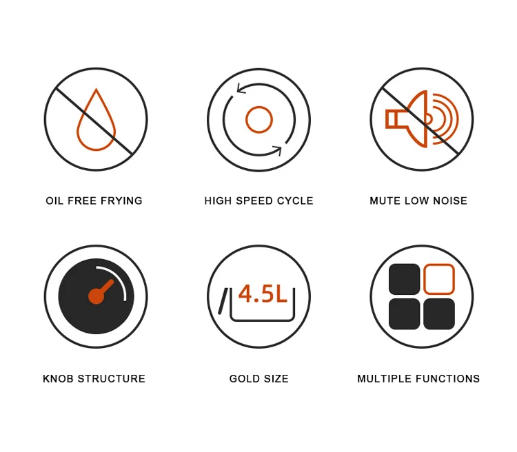 4.5l Digital Smart Air Fryer Toaster Oven With Observation Window - Buy ...