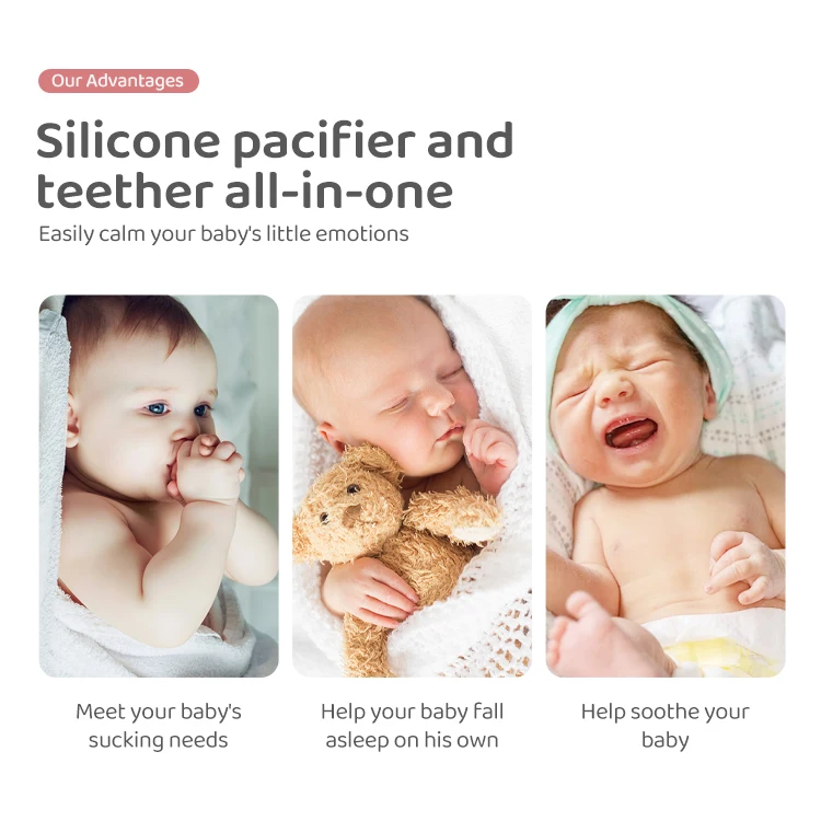 Wholesale Food Grade Soother Pacifier Silicone Newborn Up Pacifiers For ...