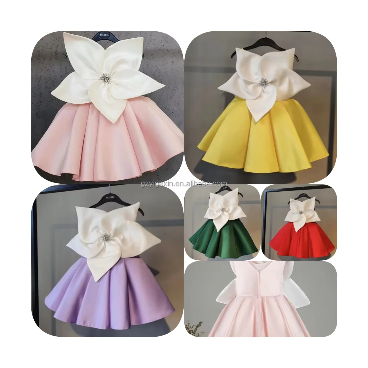 8 Colors Custom Little Girl Party Princess Birthday Dress Pageant ...