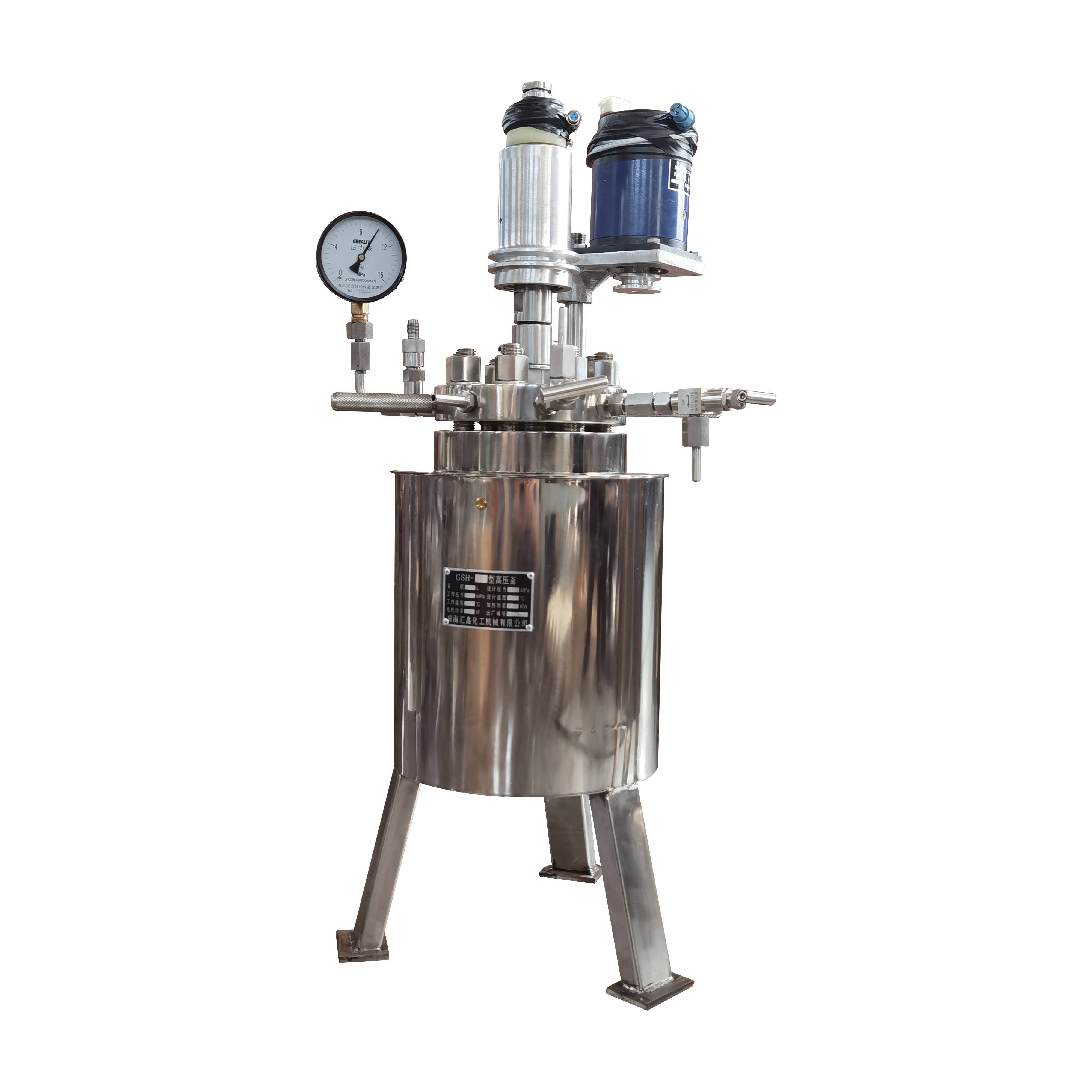 Stainless Steel High Vacuum Pressure 2l Lab Scale Pyrolysis Reactor ...