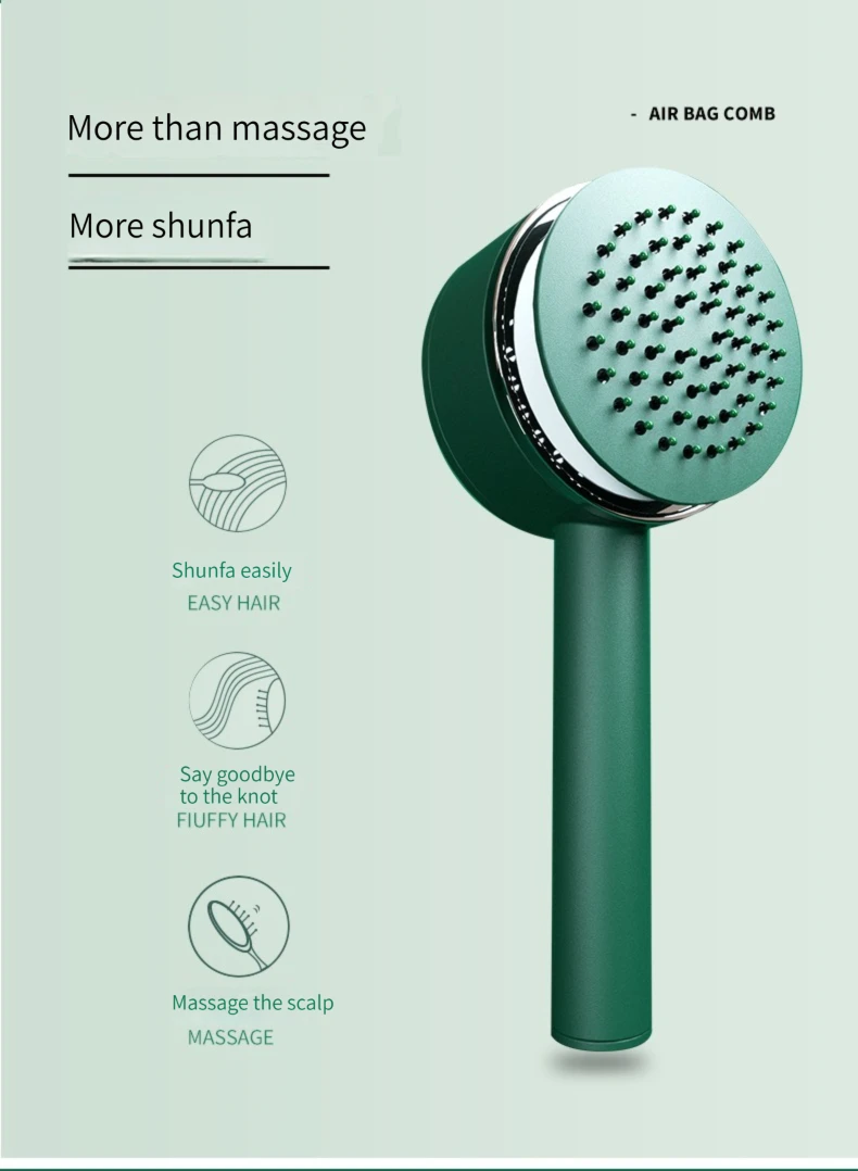 Private Label Hair Combs One Button Clean Comb Hair Straightener ...