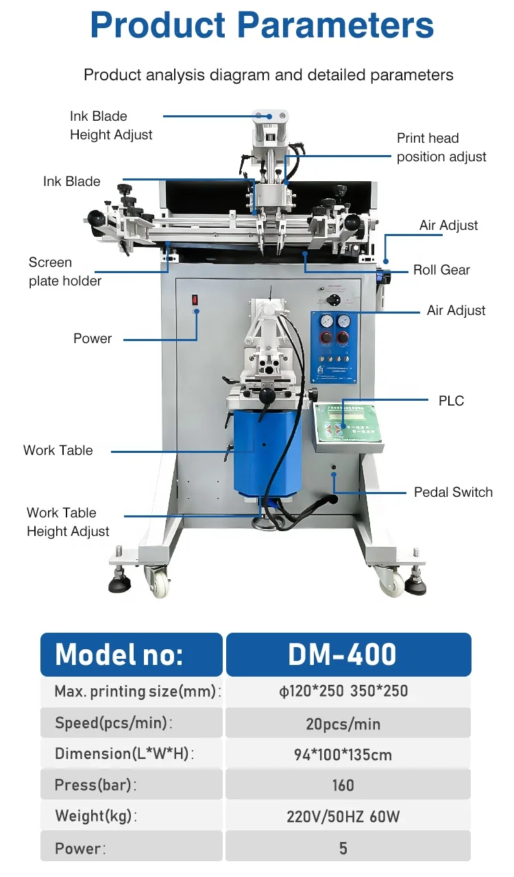 DM Silkscreen Printer - High Precision Multi Color Machine