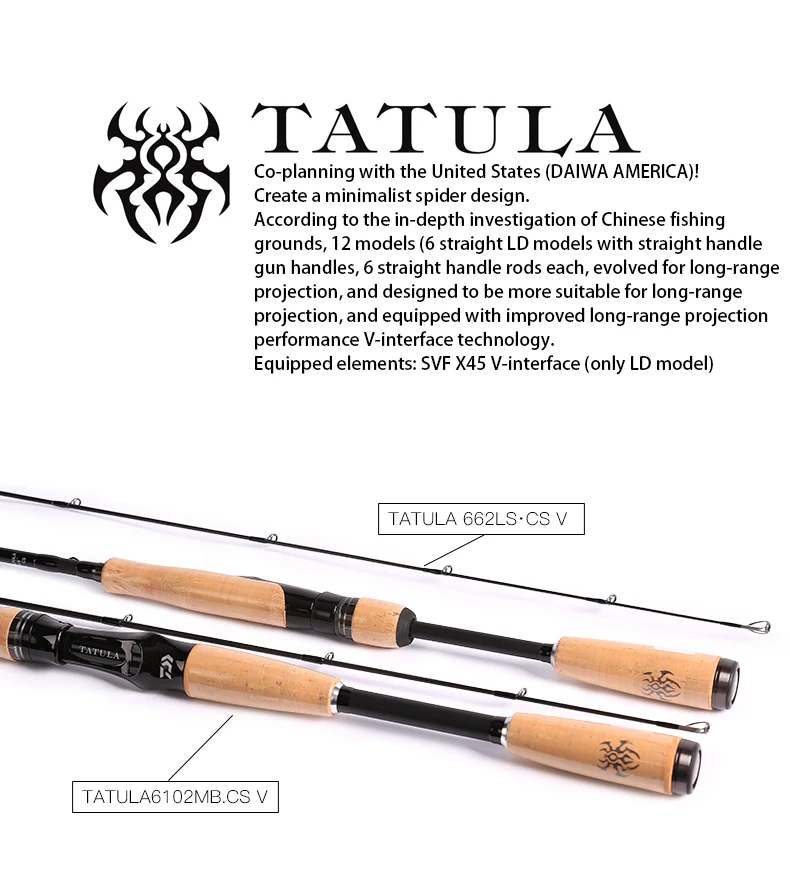 Daiwa TATULA CS V Spider Rod - Ultra Light Carbon Fishing