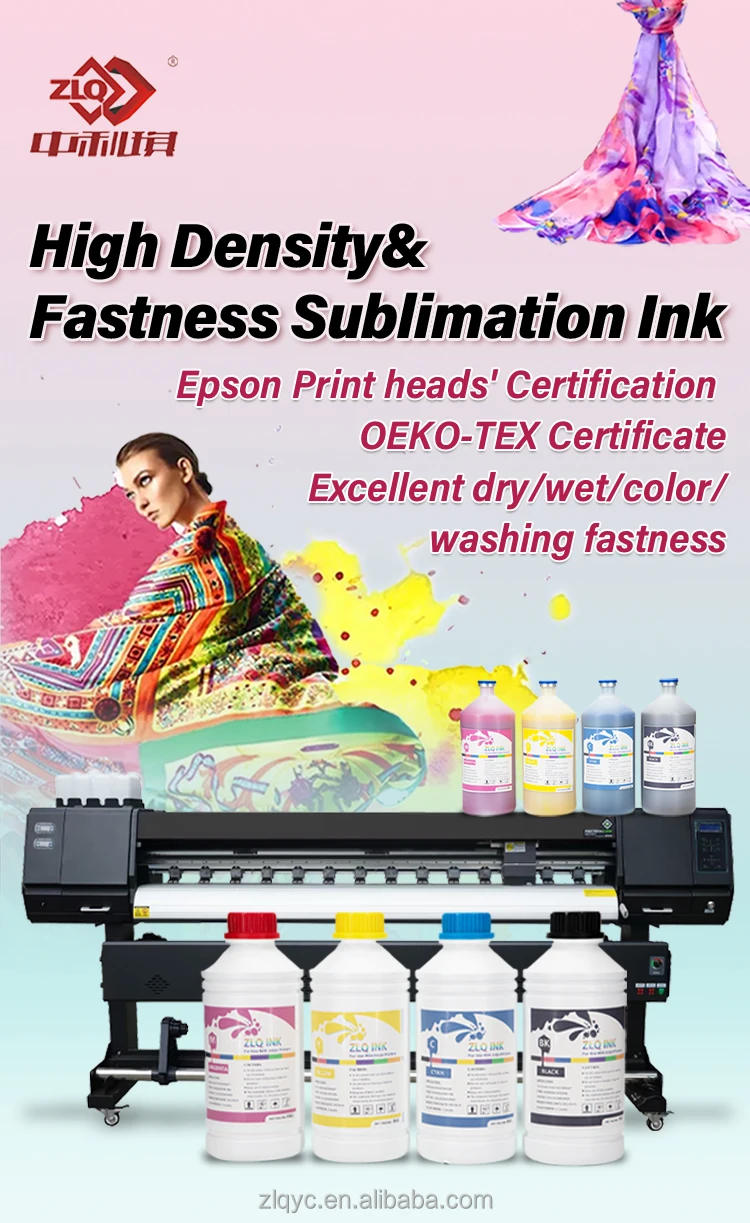 1 Liter Sublimation Ink - Bright Colors for Epson Printers