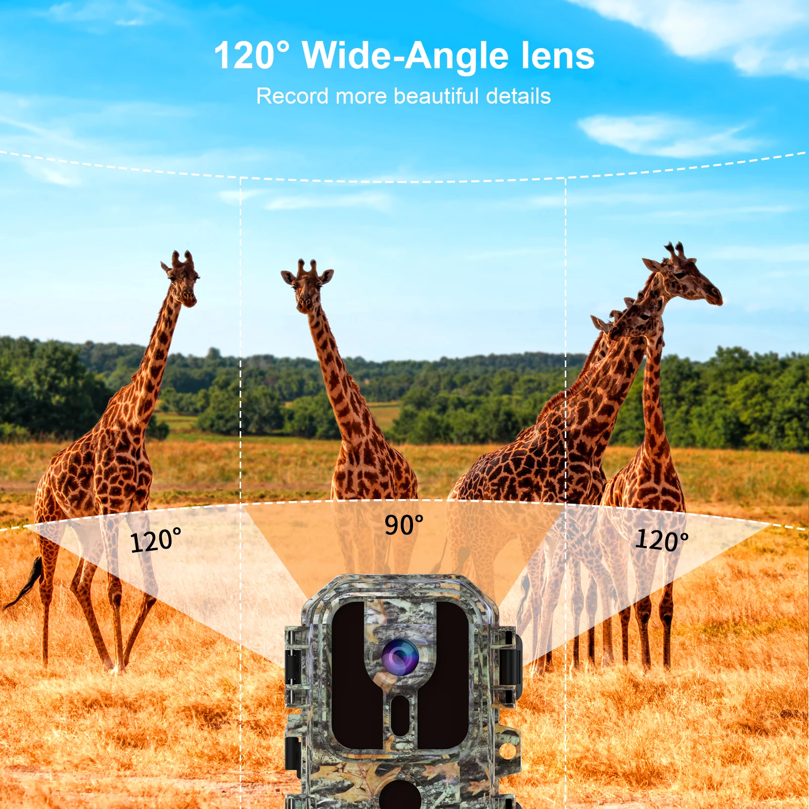 Outdoor Action Hunting Camera 4k Wild Game Animal Detector Trail Camera ...