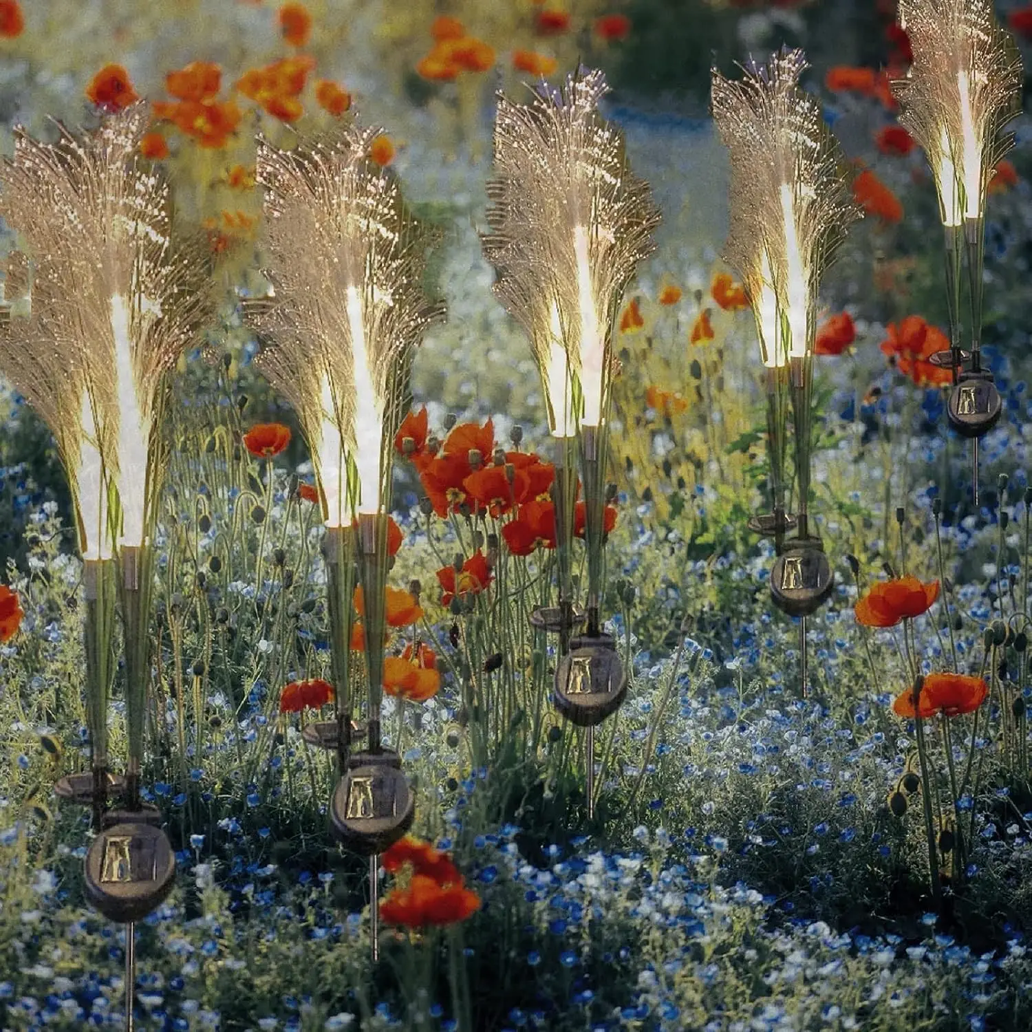 Led Landscape Decorative Light Solar Reed Garden Holiday Decor Lamp ...