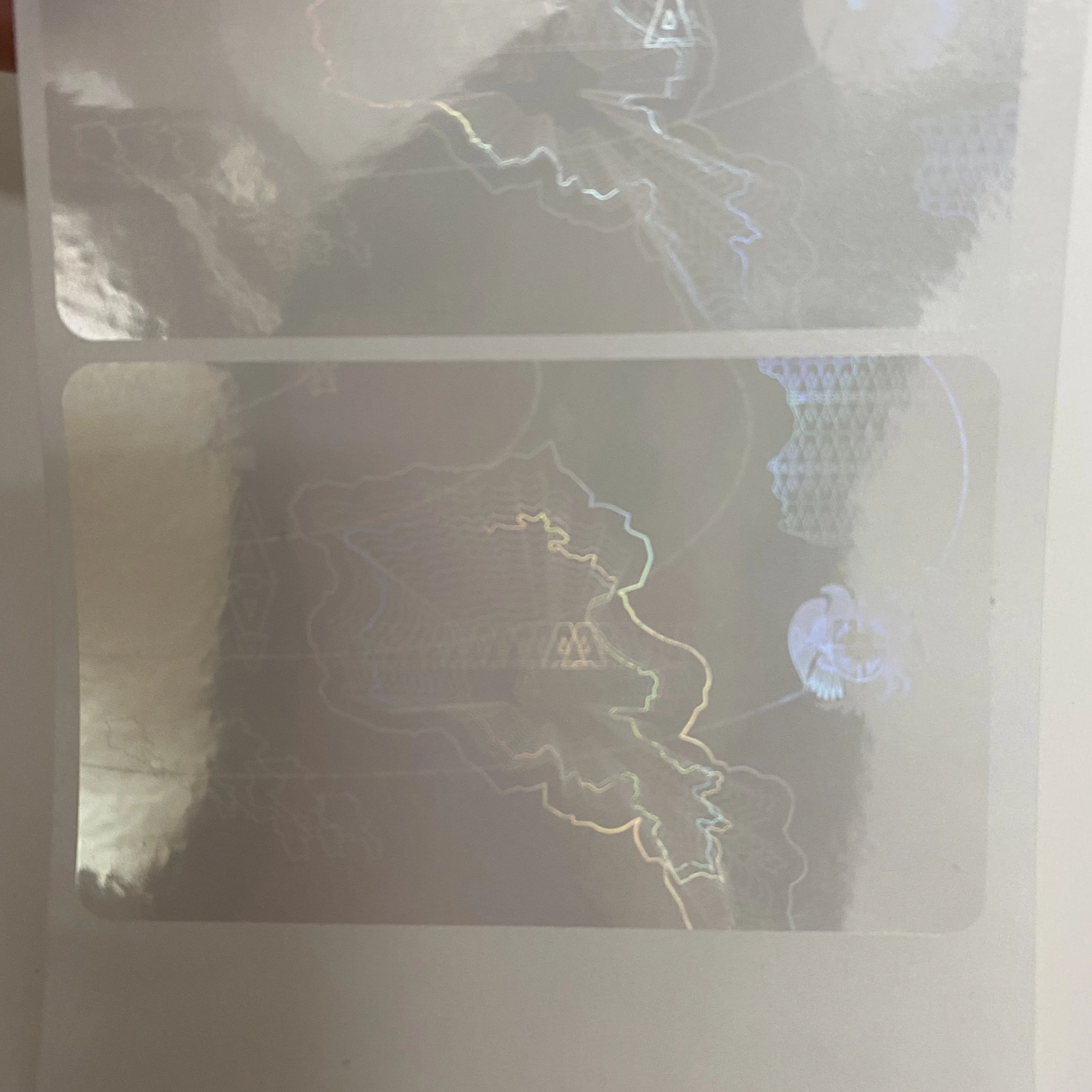 Anti-fake Transparent Hologram for ID Card - LIDUN HC-0307-07