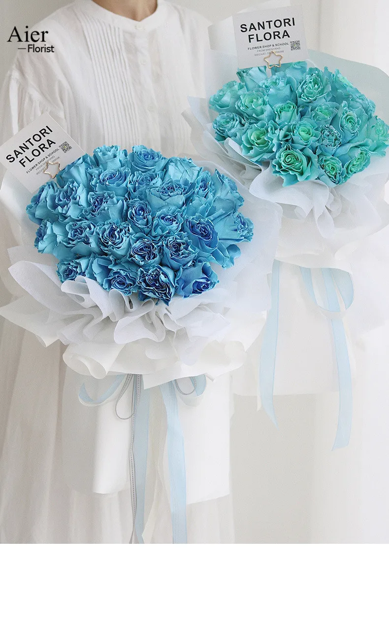 Aierflorist Solid Color Flower Paper Wrapping Floral Bouquet Waterproof ...