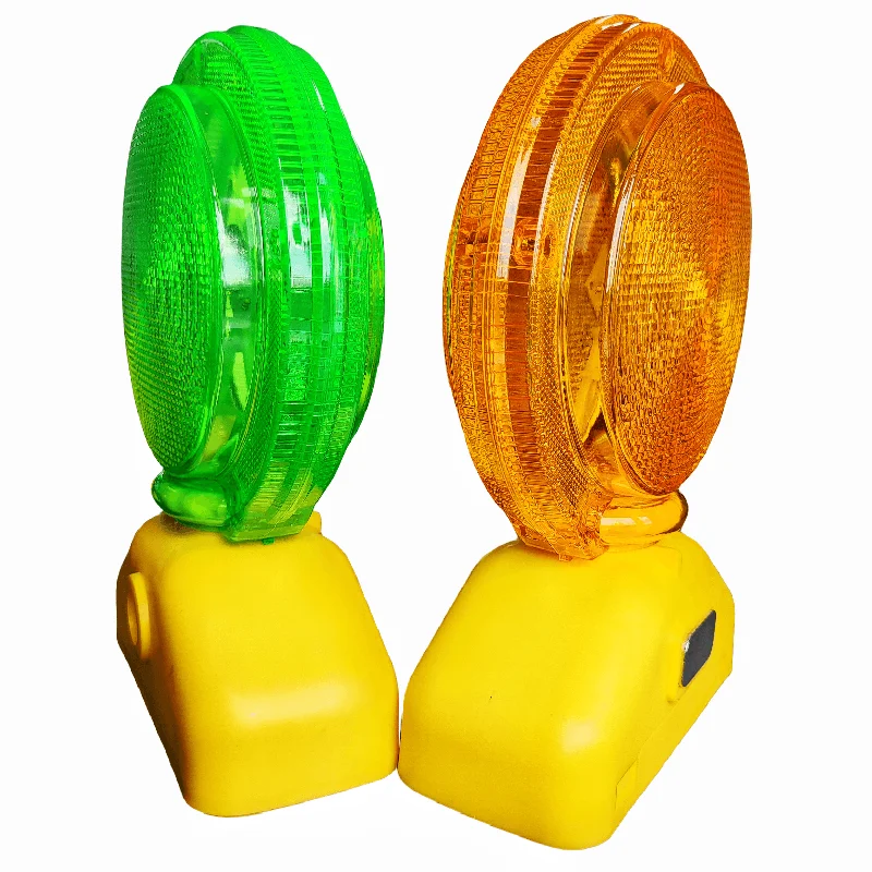 Traffic Yellow Blinking Led Warning Barricade Light Construction Site ...