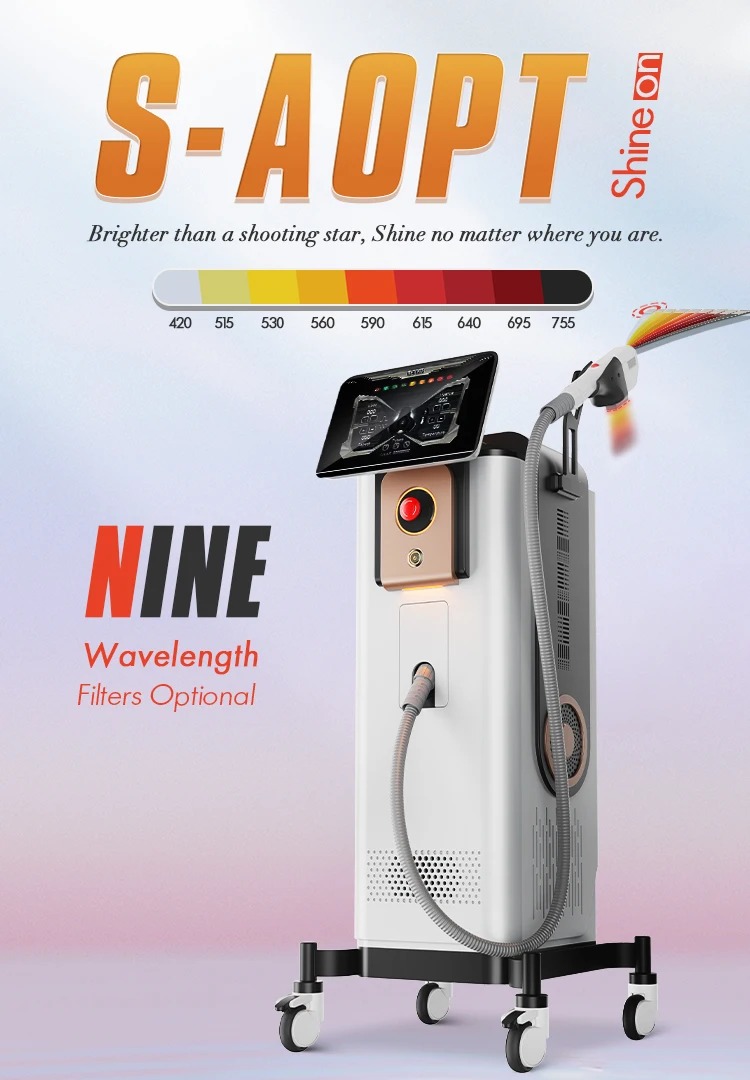 9 Wavelength Ipl Machine Filter Targeting Different Hair And Skin Types ...