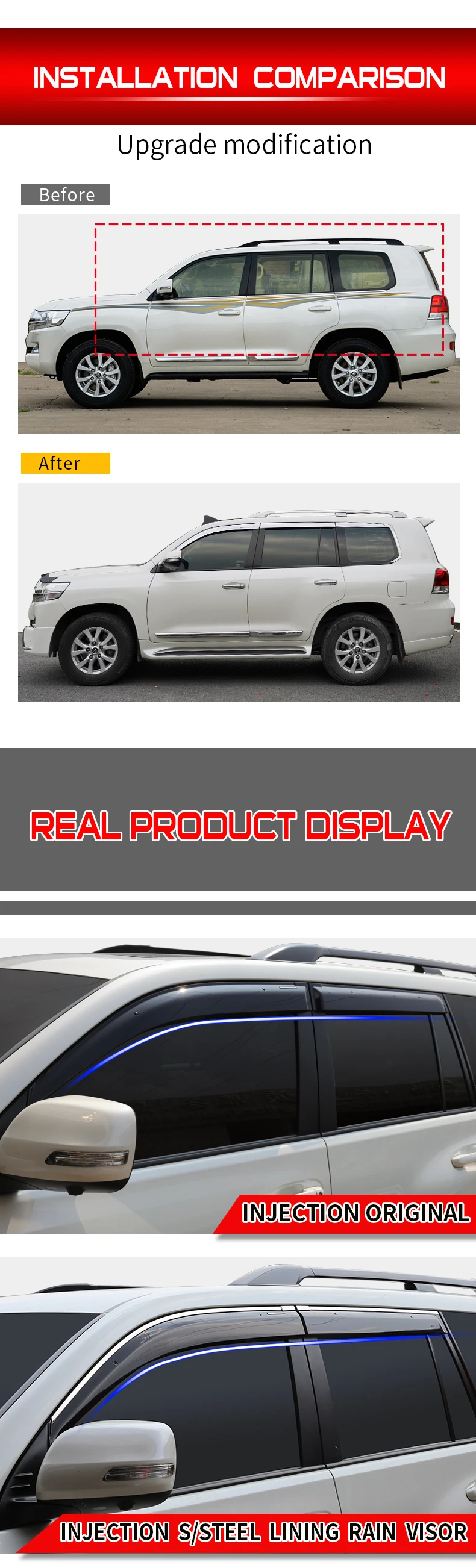 Window Visors for Land Cruiser - Durable & Easy Install