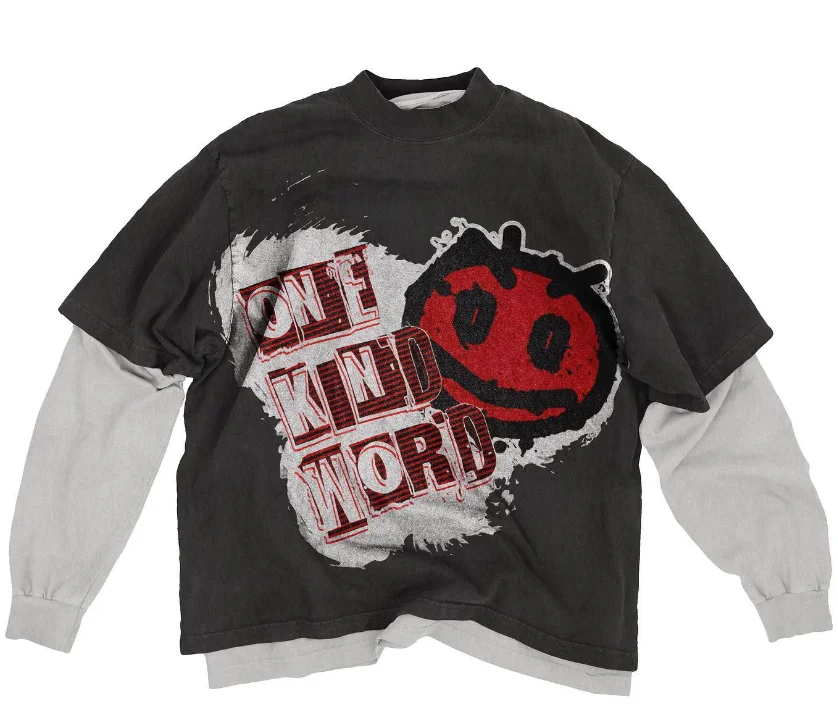 Custom Manufacturers Casual Double Layered Long Sleeve T-Shirt for Men ...