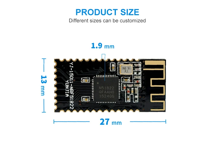 Holyiot Pcb Antenna Mental Shielding Cover Nrf51822 Master And Slave Bluetooth 4.0 Long Range ...