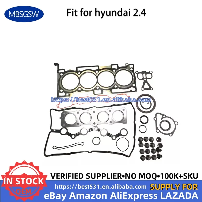 Engine Parts Repair Kits Engine Gasket Kit for Hyundai Kia G4KJ 2.4L ...